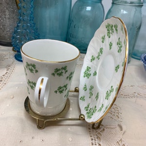 Arklow Pottery Republic of Ireland Patricia Shamrock Tea Mug & Aynsley ...