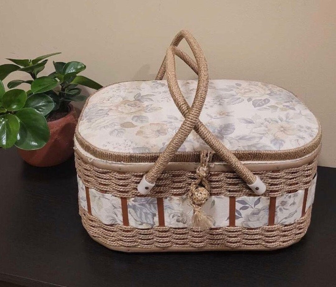 Iconic Eaton's Vintage Sewing Basket, Wicker Construction, Good Quality ...