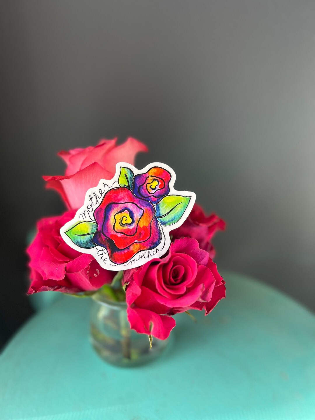 Mother the Mother Sticker, Watercolor Flower Sticker, Floral Sticker ...