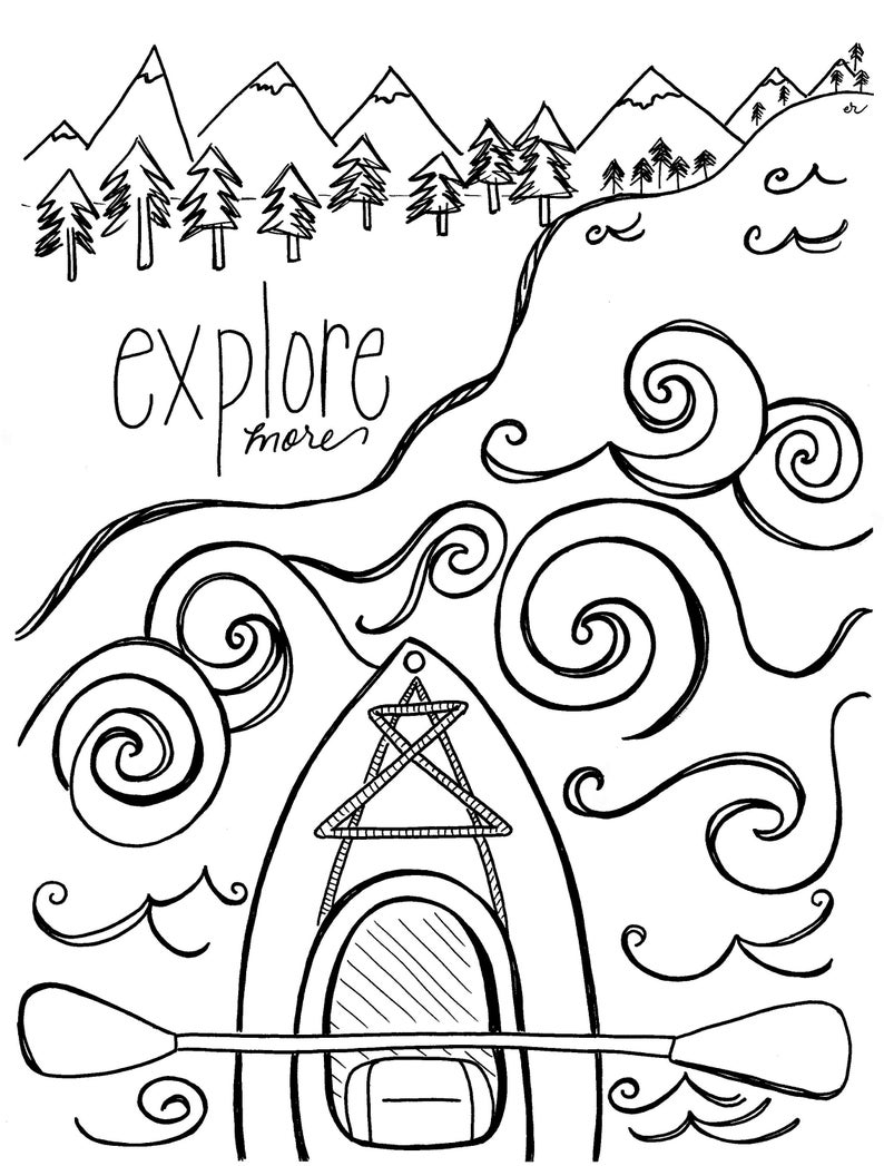 Explore More Coloring Sheet, Nature Themed Coloring Sheet, Nature Group ...