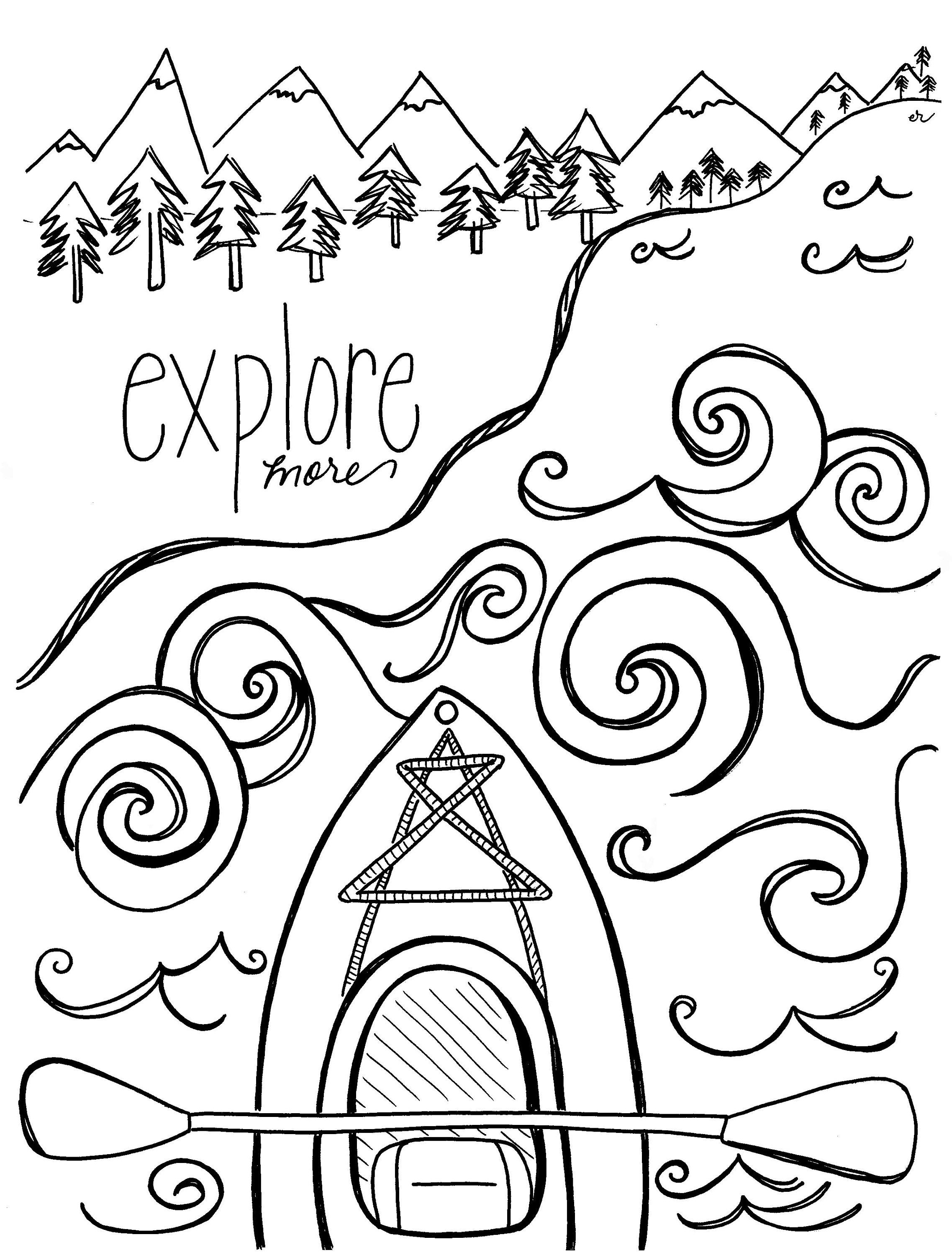 Explore More Coloring Sheet, Nature Themed Coloring Sheet, Nature Group ...