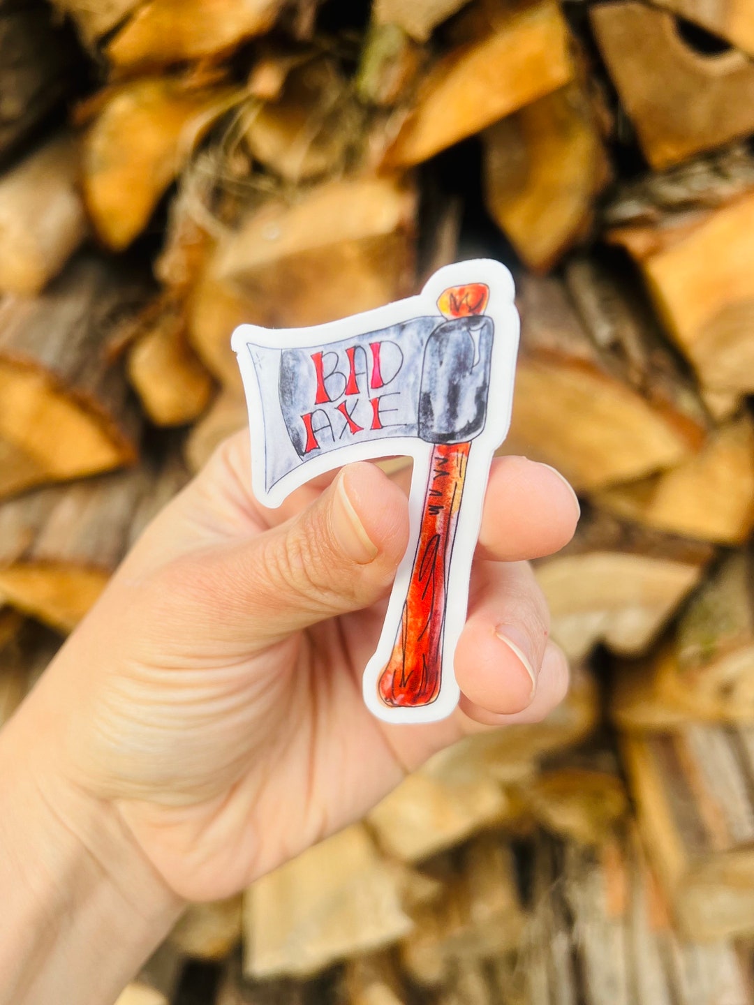 Bad Axe Sticker, Wood Chopping Sticker, Lumberjack Sticker, Manly ...