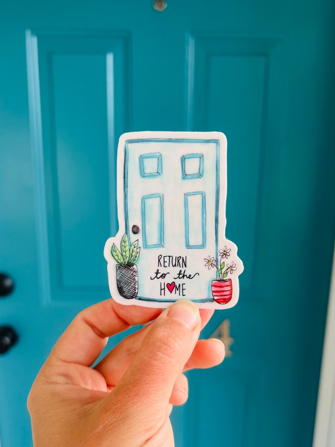 Stay-at-home-mom Sticker, "return to the Home" Door Illustration for ...