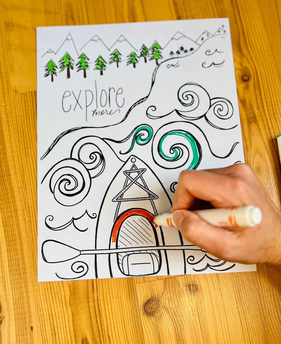 Explore More Coloring Sheet, Nature Themed Coloring Sheet, Nature Group ...