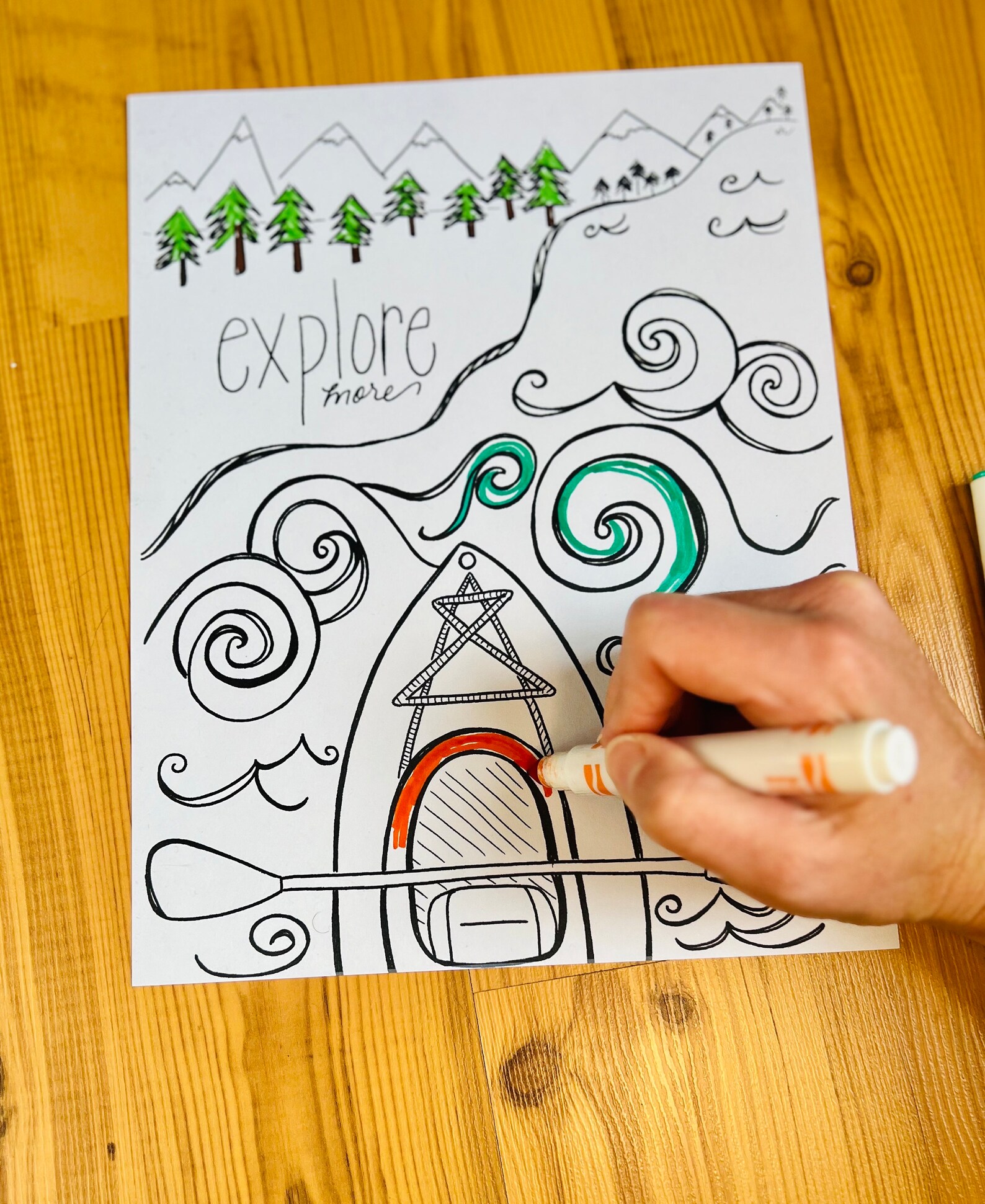 Explore More Coloring Sheet, Nature Themed Coloring Sheet, Nature Group ...