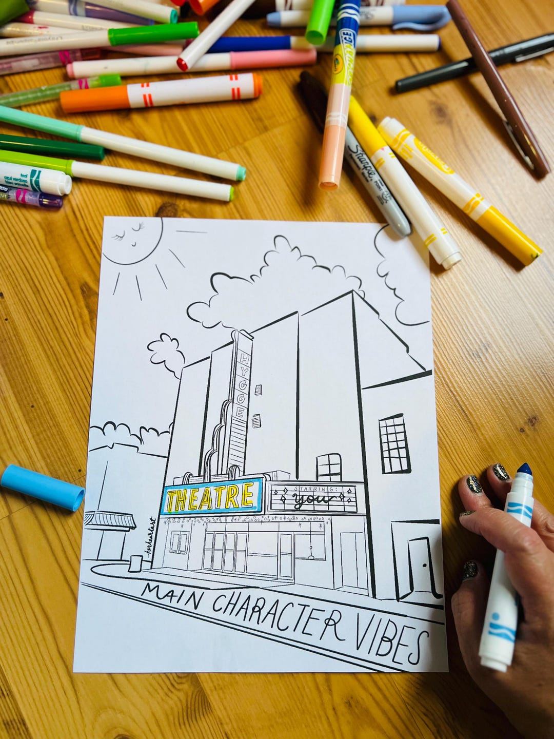 Main Character Vibes Coloring Page | Starring You Coloring Page ...