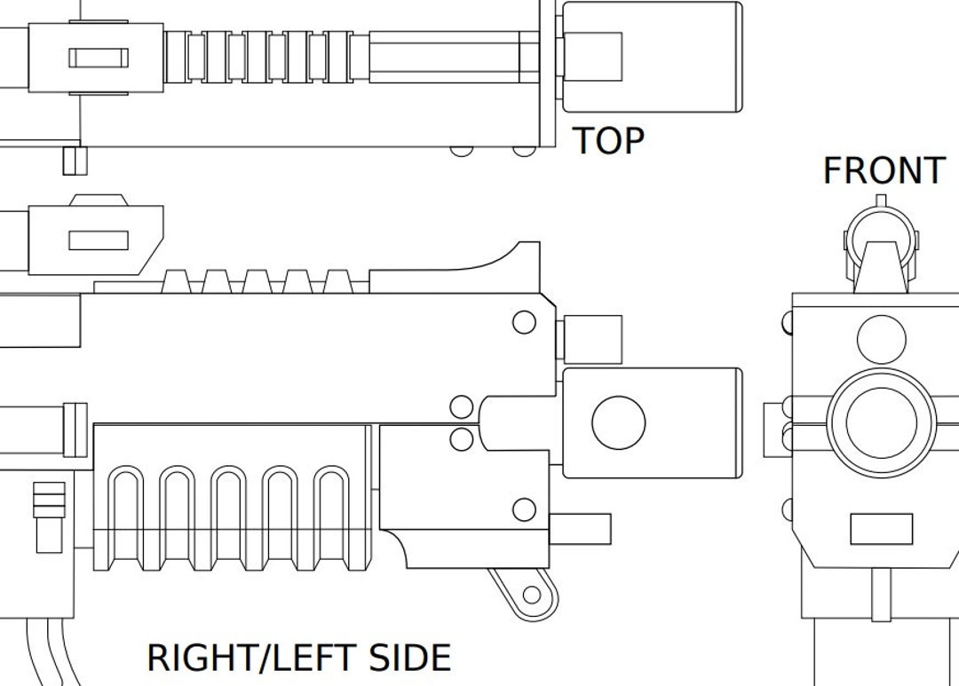 Basic Bolter Rifle 40k Digital Reference Drawing for Prop Making - Etsy
