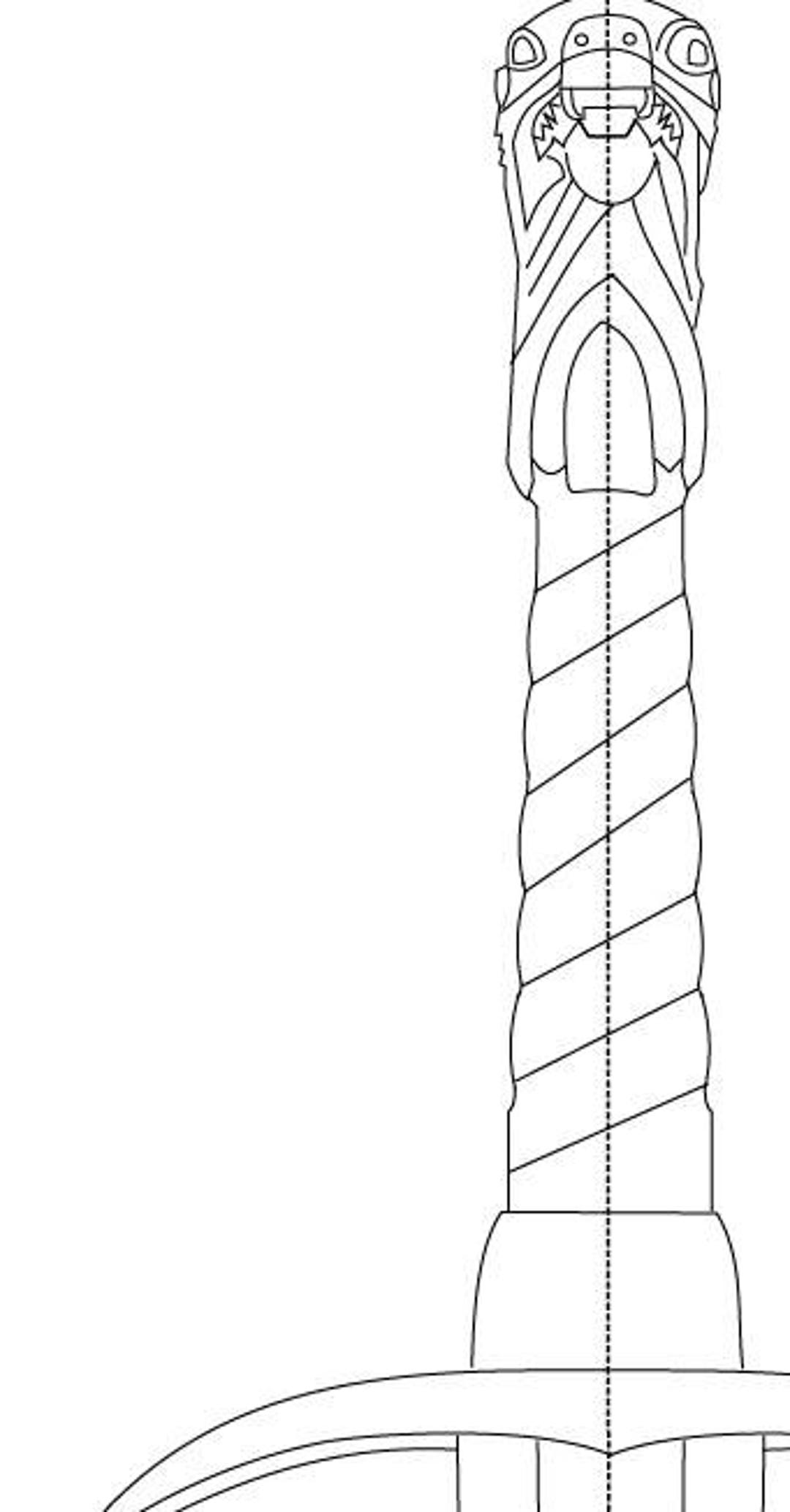Longclaw Digital Digital Reference Drawing for Prop Making - Etsy