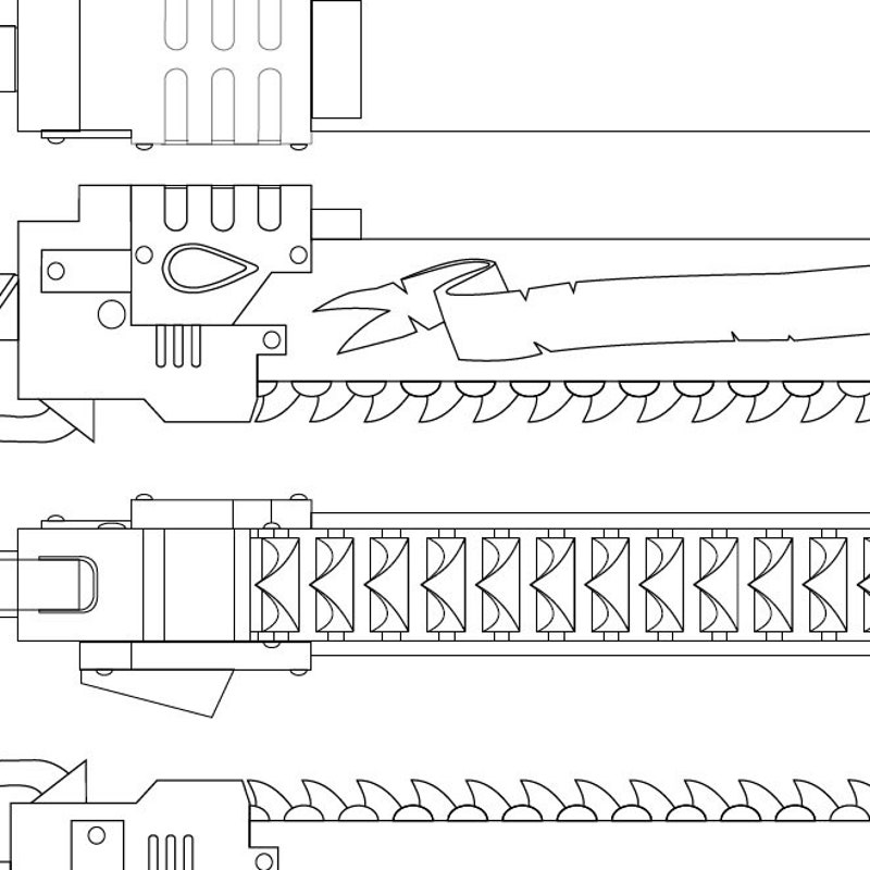 40k Prop Chainsword - Etsy