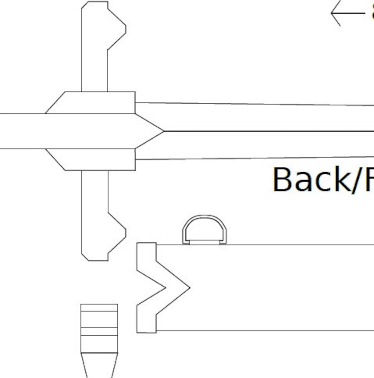 Sunlight Straight Sword Digital Reference Drawing for Prop Making - Etsy