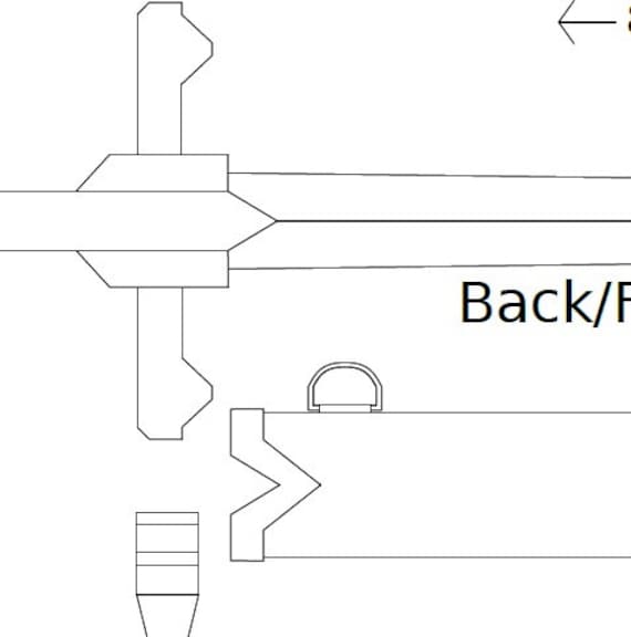 Sunlight Straight Sword Digital Reference Drawing for Prop - Etsy