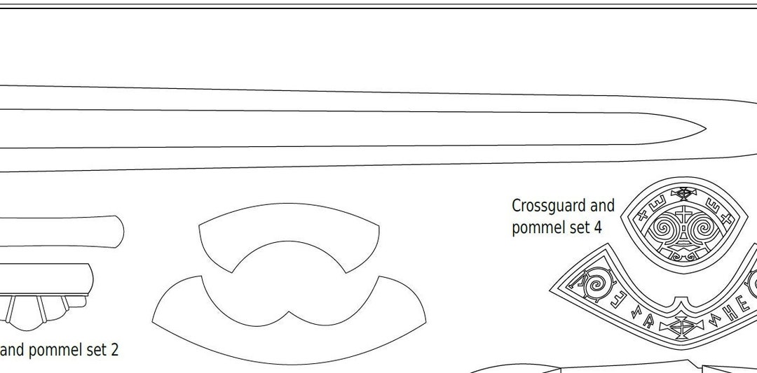 Viking Sword Digital Reference Drawing for Prop Making - Includes Extra ...