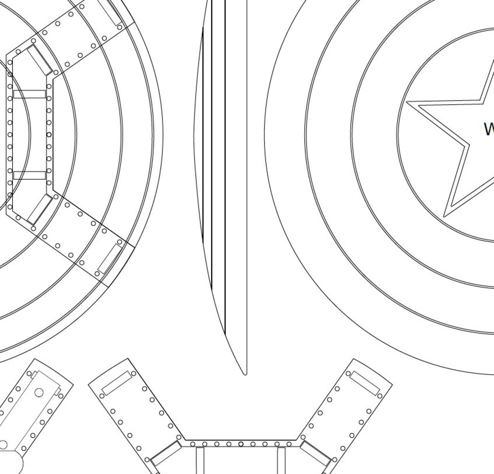 Captain America Shield Digital Reference Drawing For Instant Download