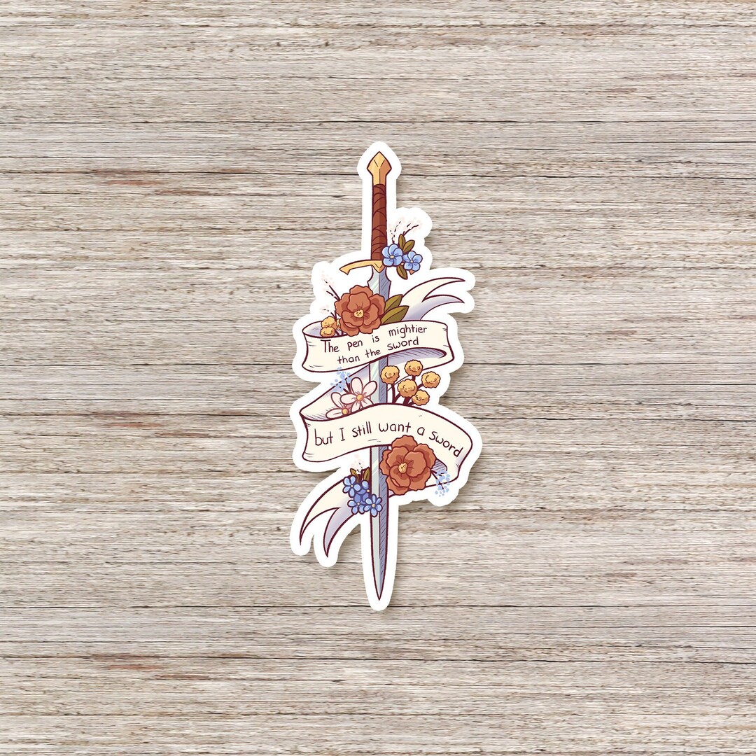 Sword Bouquet Stickers Sword Stickers Stationery Mighty Swords Flower ...