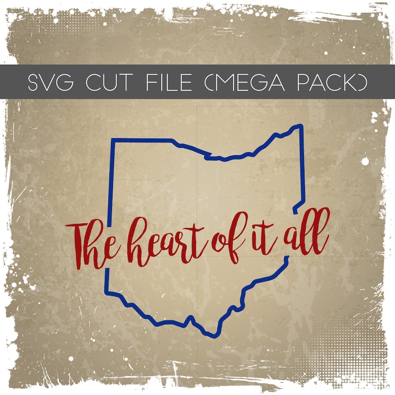 Ohio Heart SVG Heart of It All SVG Ohio SVG Ohio Cutting - Etsy