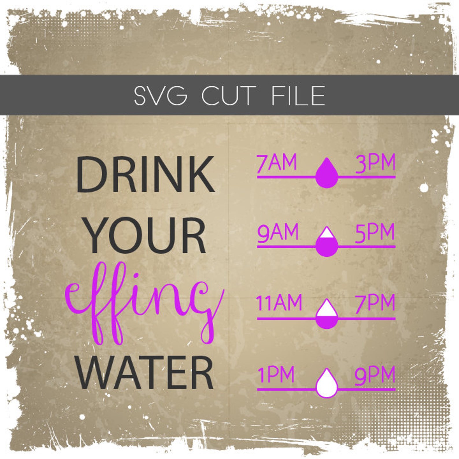Drink Your Effing Water SVG Drink Your Water SVG Water - Etsy