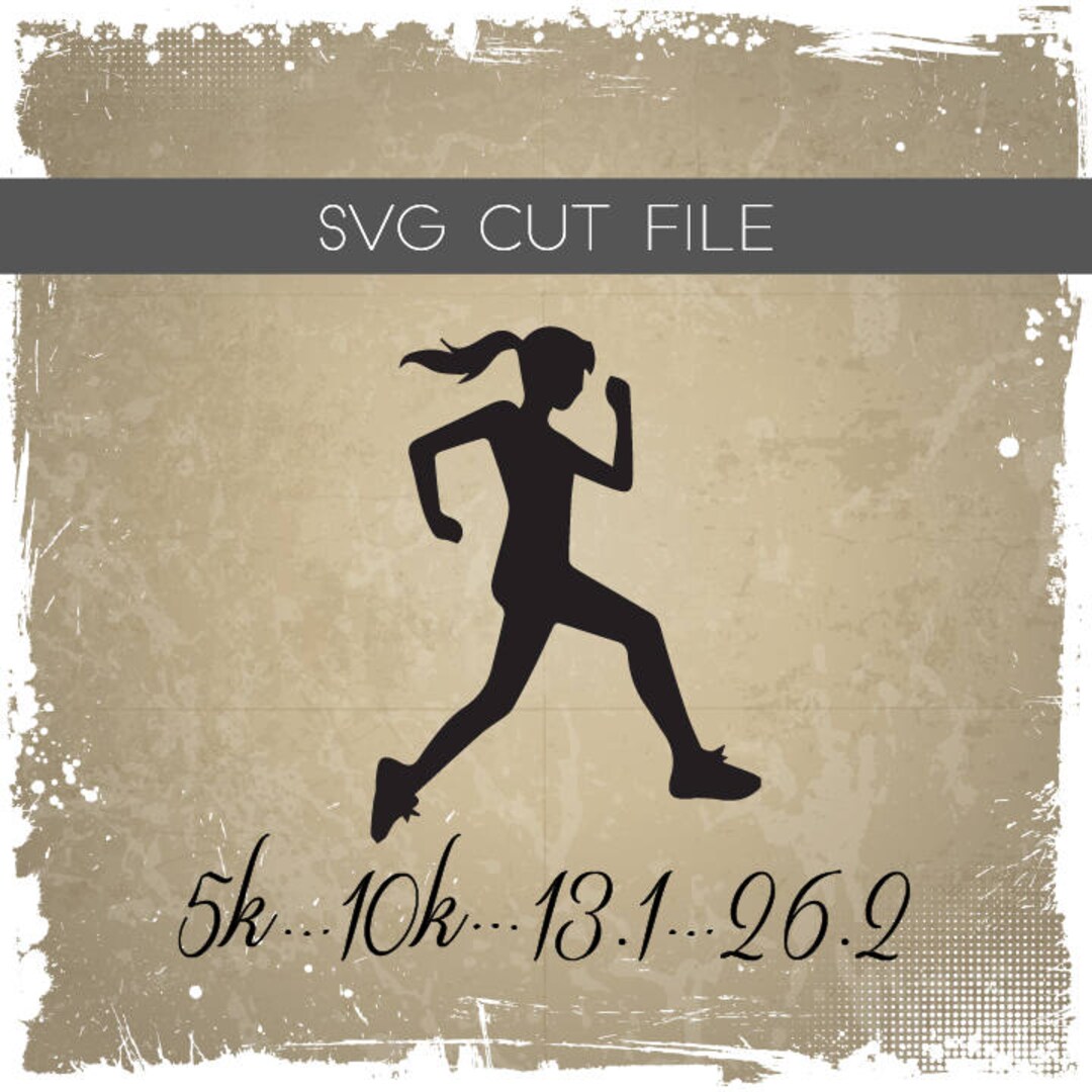Runner Girl Distances SVG - Runner Girl SVG - Runner SVG - Runner ...