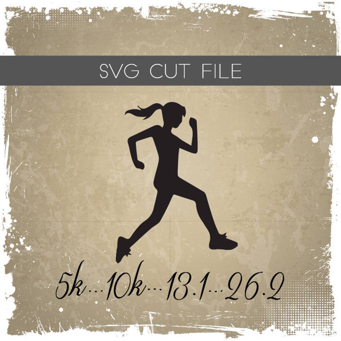 Runner Girl Distances SVG - Runner Girl SVG - Runner SVG - Runner ...