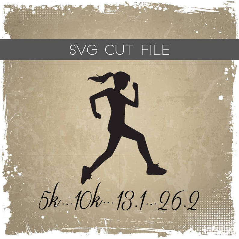 Runner Girl Distances SVG - Runner Girl SVG - Runner SVG - Runner ...