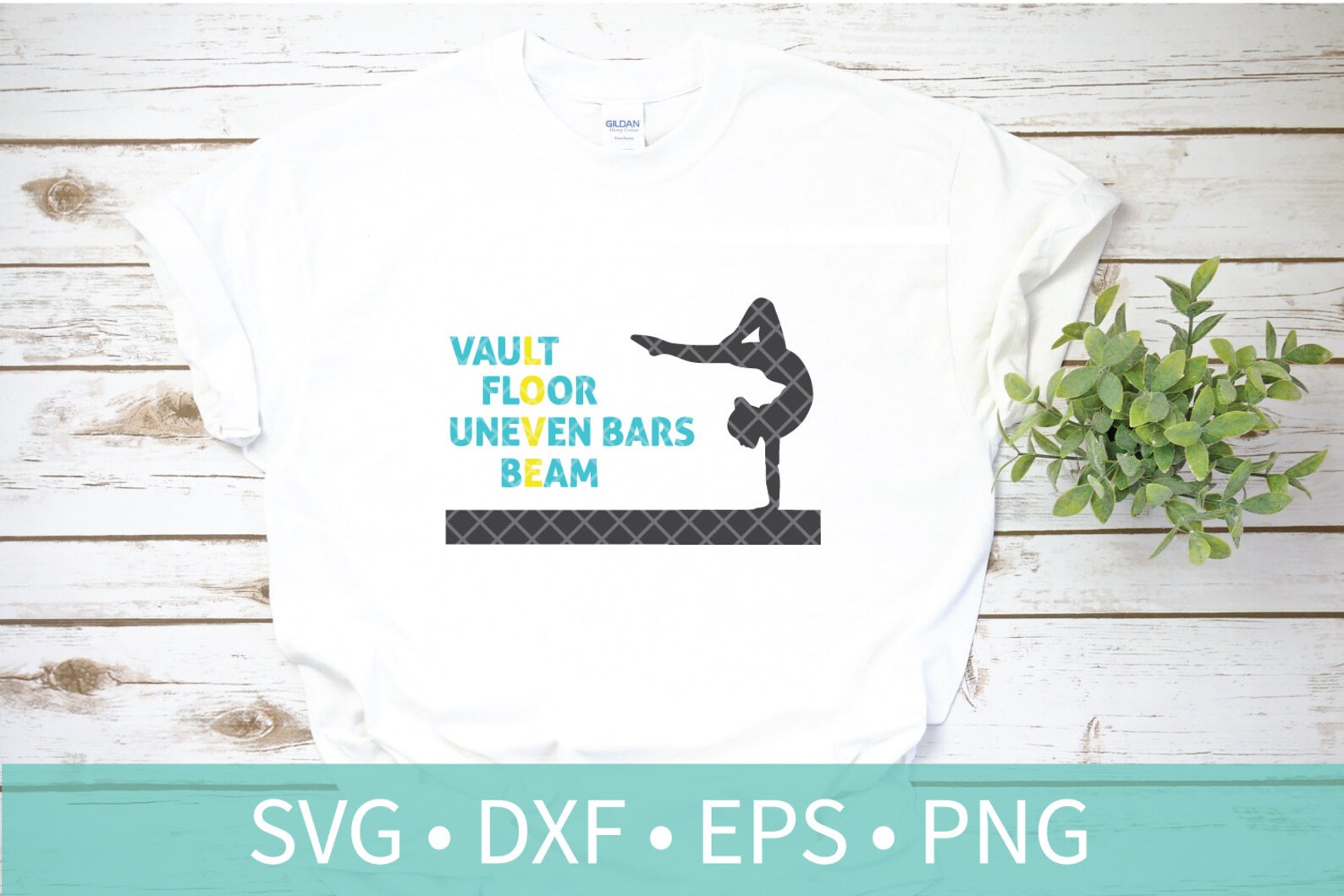 Gymnastics Gymnast Vault Bar Beam Floor Love SVG DXF PNG Stencil Cut ...