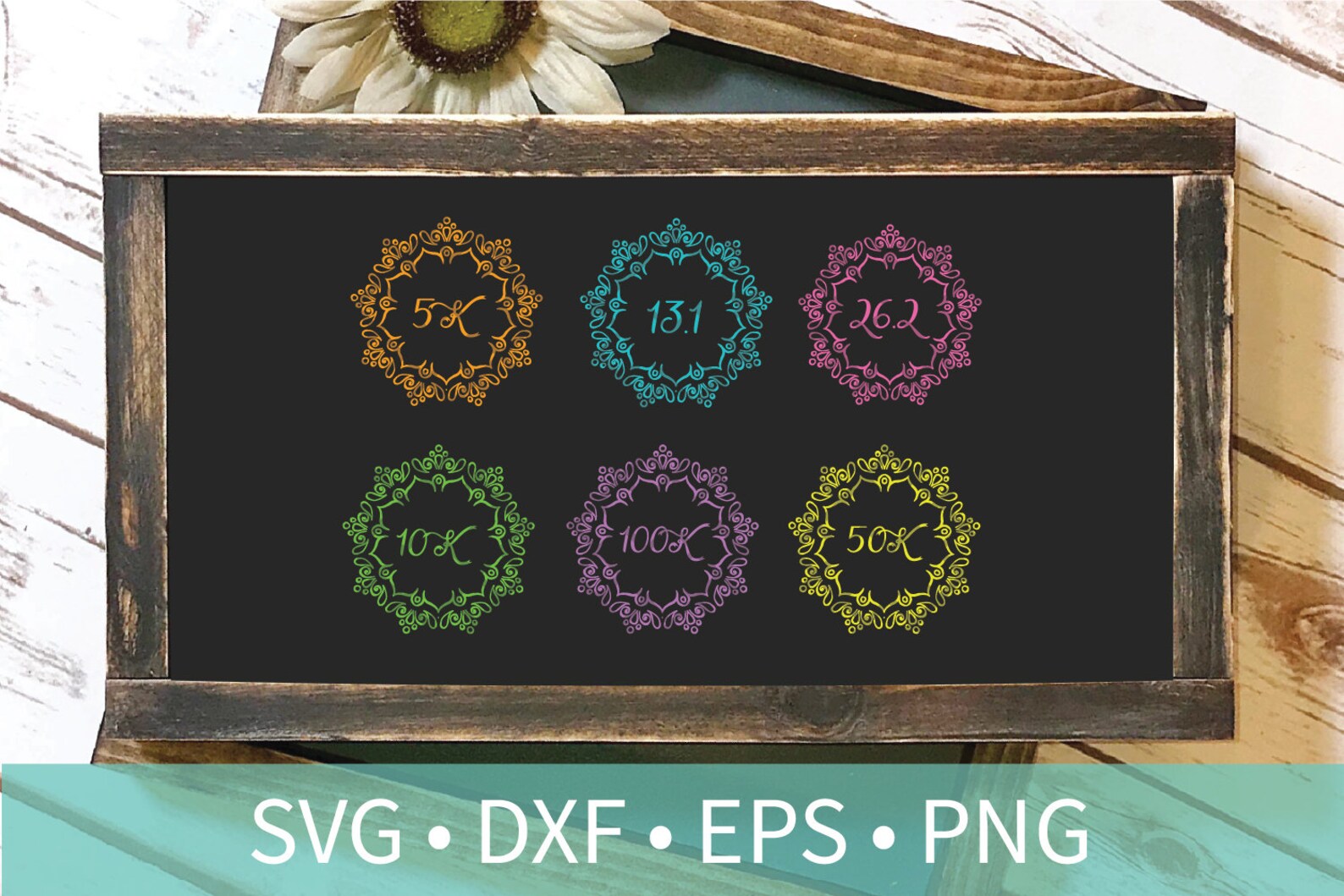 Mandala Runner Distances SVG Runner SVG Mandala SVG - Etsy