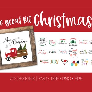 Christmas Clipart Farmhouse Svg File Bundle - Santa Svg Dxf Clipart ...