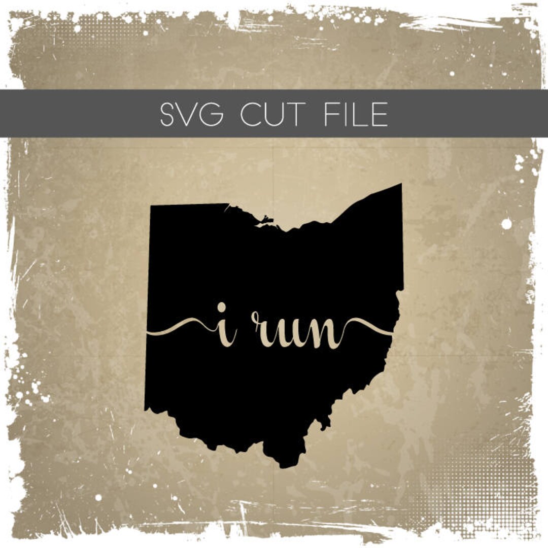 Run Ohio SVG - Run SVG - Ohio SVG - Run Ohio Silhouette File - Ohio ...
