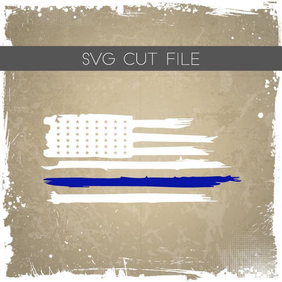 Blue Line Flag SVG Distressed Flag SVG Blue Line SVG - Etsy Hong Kong