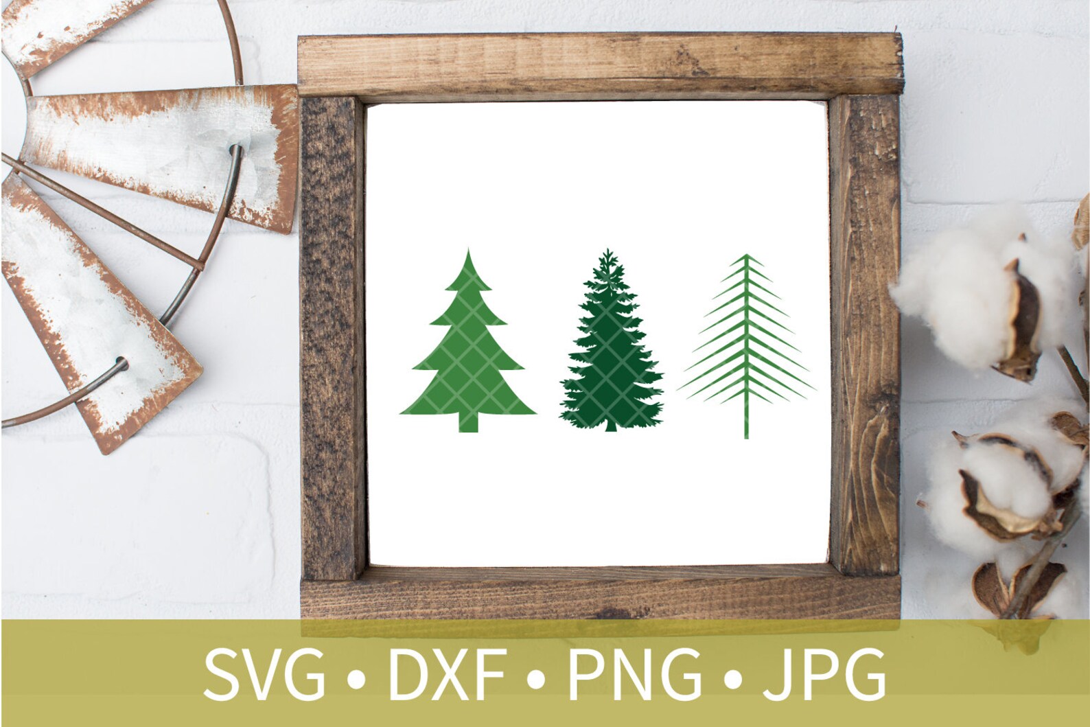 Evergreen Pine Trees SVG DXF Png Eps Clipart File Instant Download ...