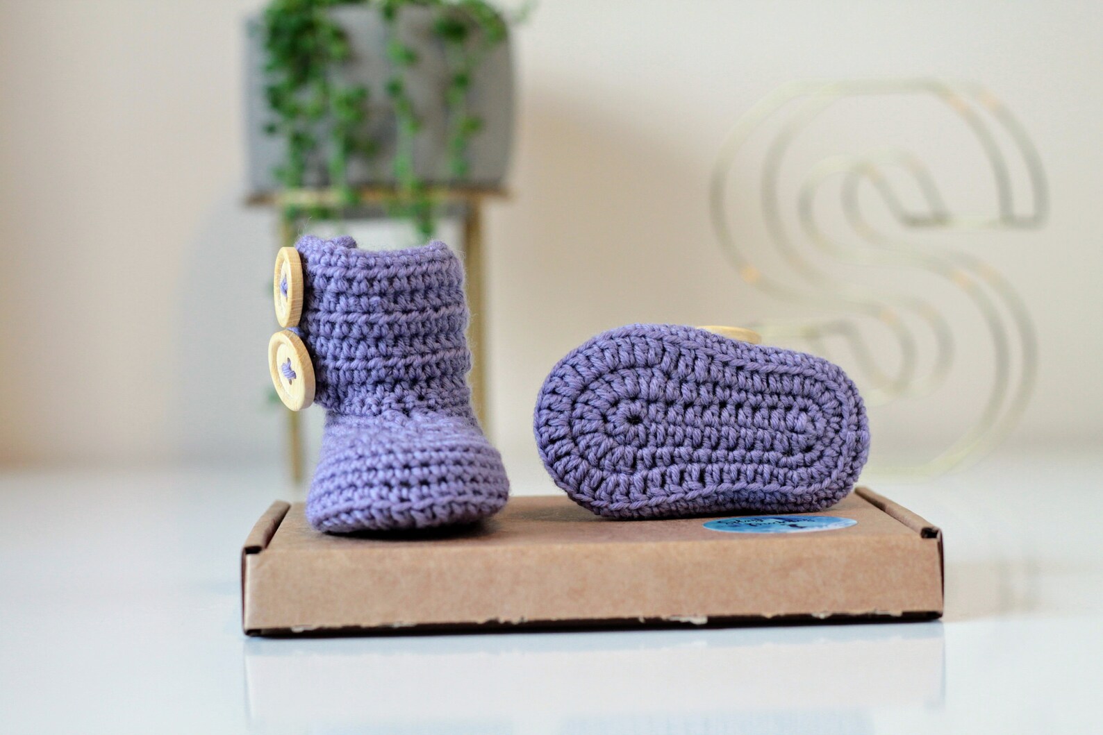 Neutral Baby Booties / Newborn Baby Shoes / Photo Prop / - Etsy UK
