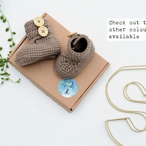 Neutral Baby Booties / Newborn Baby Shoes / Photo Prop / Unisex Ugg ...