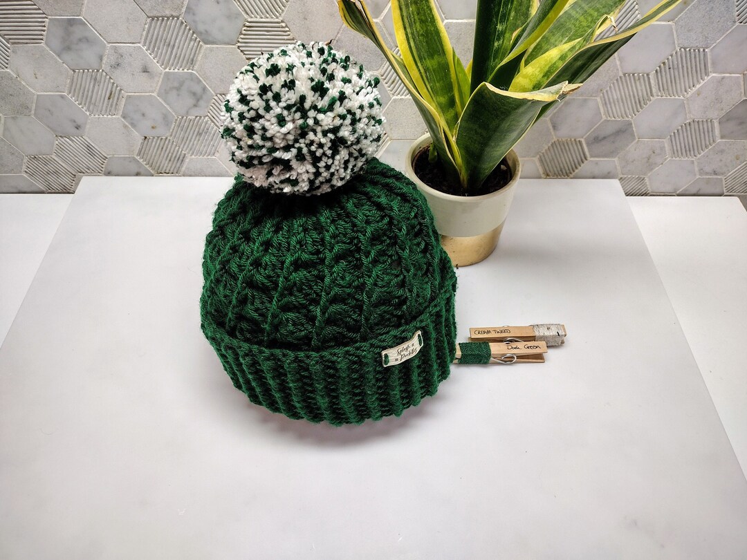 Ladies Winter Handmade Multi Colour Pom Pom Woolly Hat / Crochet Hat ...