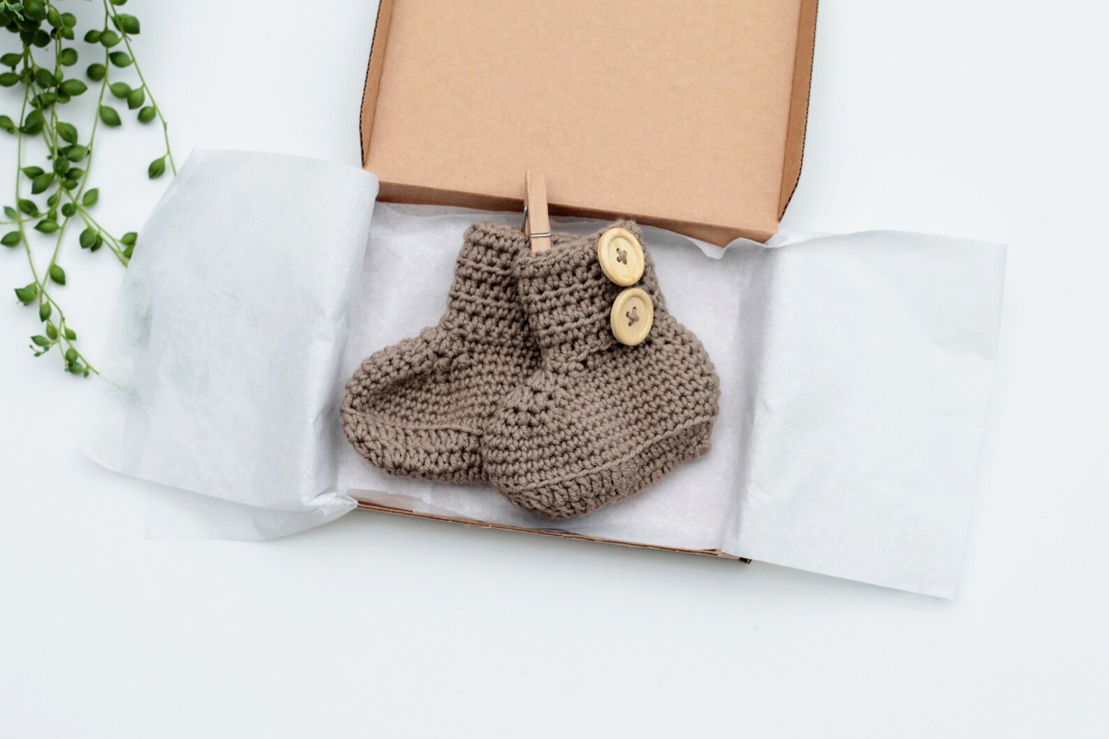 Neutral Baby booties / Newborn Baby Shoes / Photo Prop / | Etsy