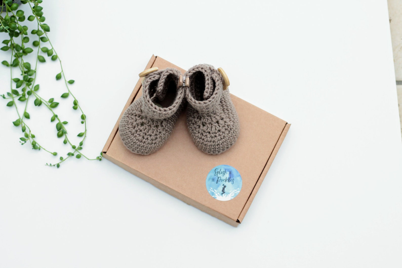 Neutral Baby Booties / Newborn Baby Shoes / Photo Prop / - Etsy UK