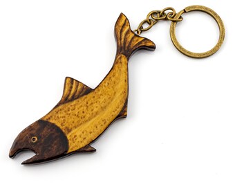 Wooden Salmon Art - Etsy