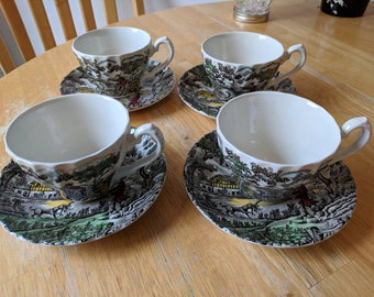 Hunting Scene Tea Cups - Etsy