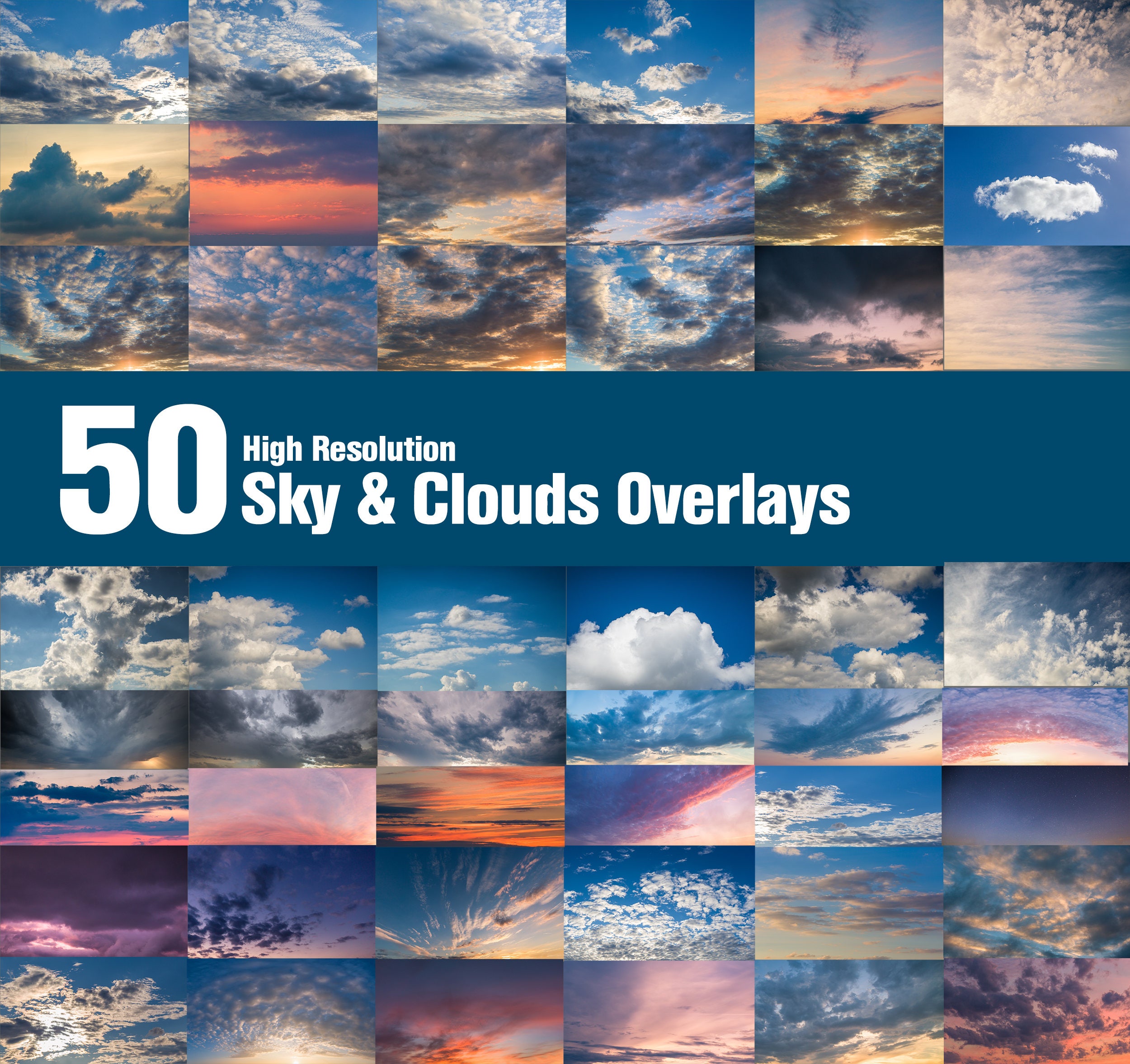 Sky & Clouds Overlays / Texture Wolken Cloud ( Himmel Überlagerungen ...