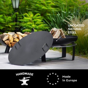 Handmade 32" Steel Fire Pit With Cooking Grill - Etsy