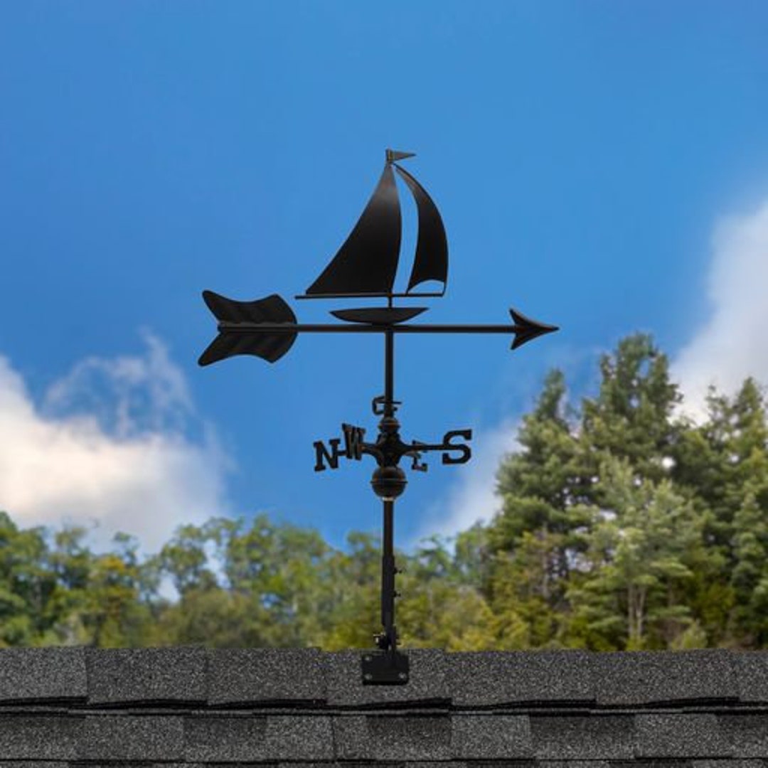 Modern Farmhouse-inspired Sailboat Cottage / Shed Size Weathervane W ...