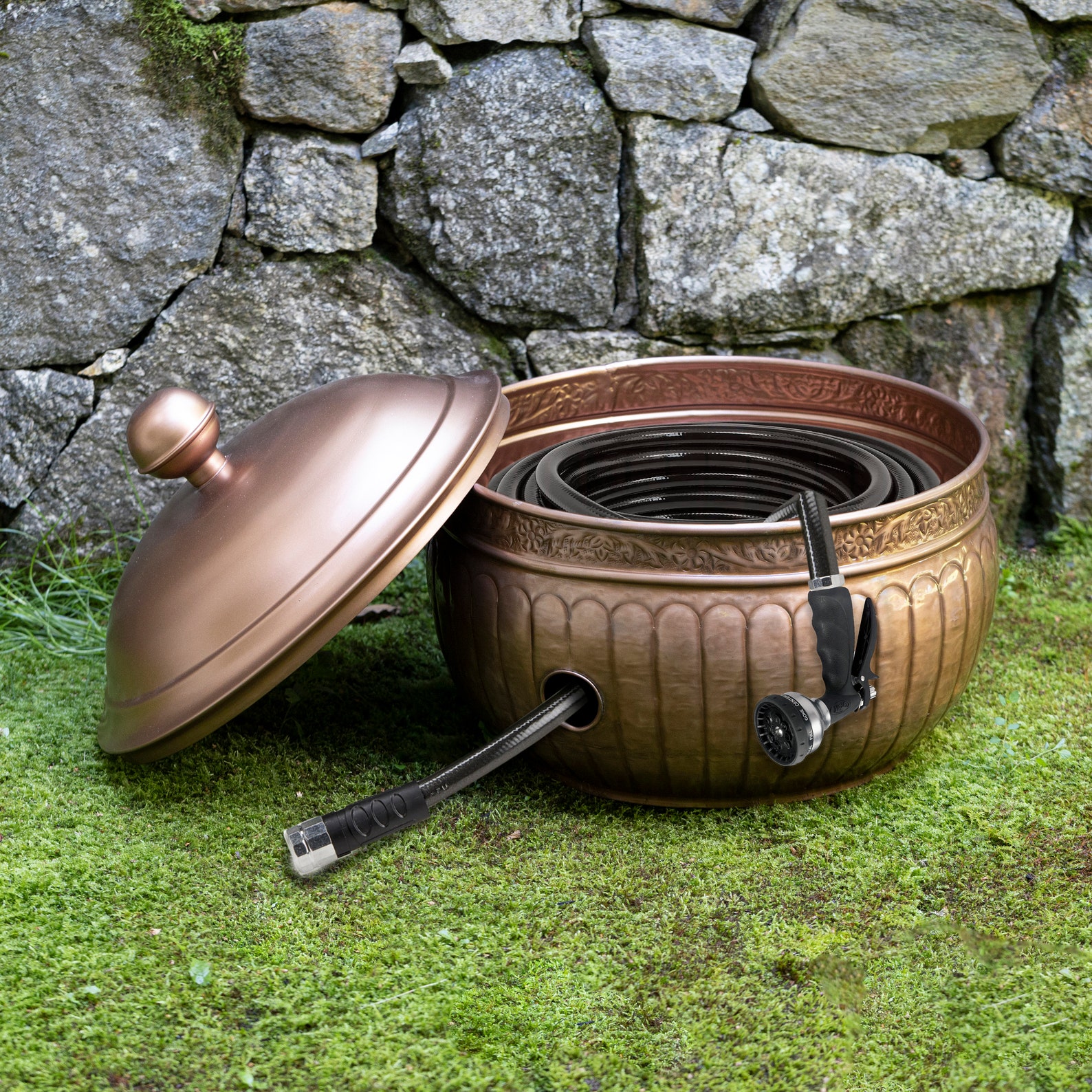 La Jolla Hose Pot With Lid Copper Finish - Etsy