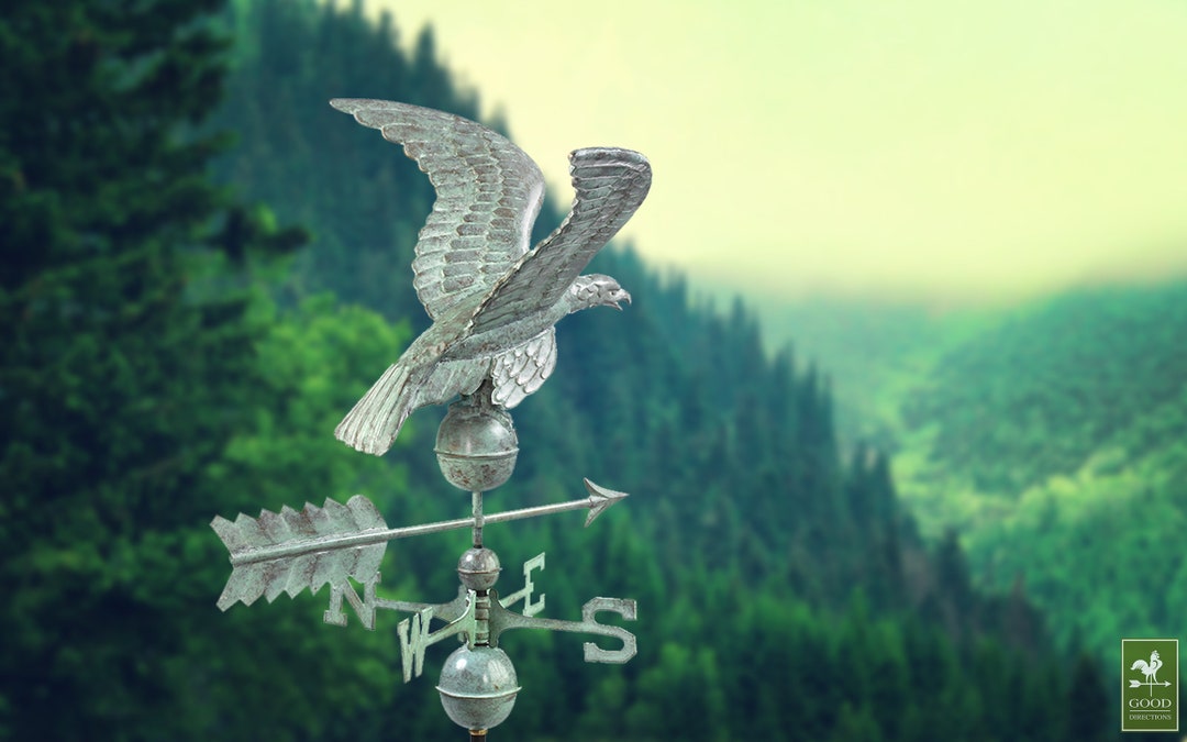 Eagle Weathervane With Roof Mount - Blue Verde Copper - Etsy