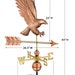 American Bald Eagle Weathervane With Roof Mount Pure Copper - Etsy