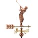 Golfer Weathervane With Roof Mount Pure Copper - Etsy