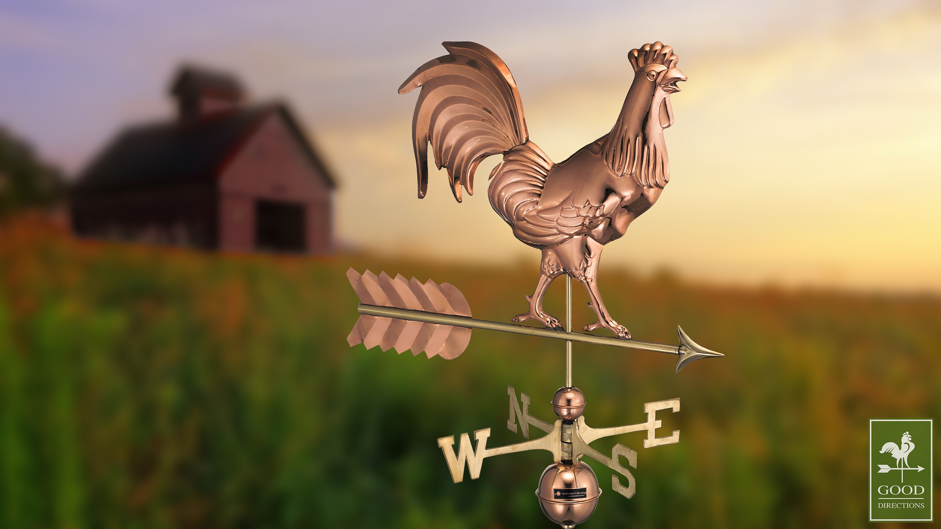 Smithsonian Rooster Weathervane Pure Copper - Etsy
