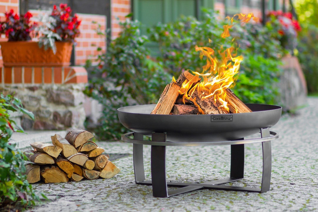 Handmade 32" Steel Fire Pit With Cooking Grill - Etsy