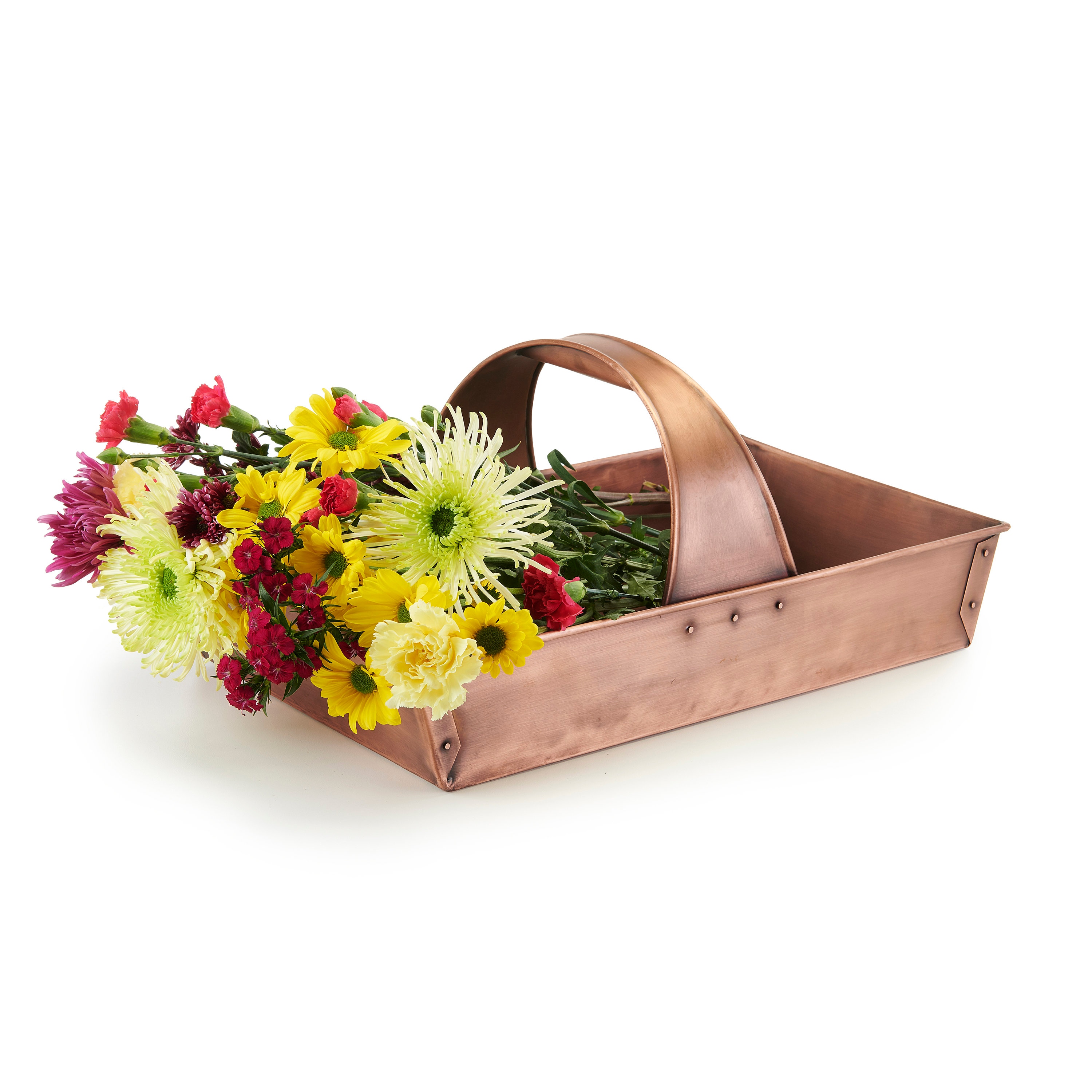 Large Pure Copper Garden Trug Basket - Etsy