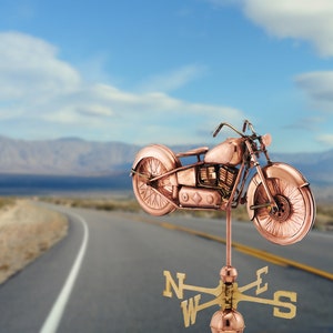 Motorcycle Weathervane With Roof Mount - Pure Copper - Etsy