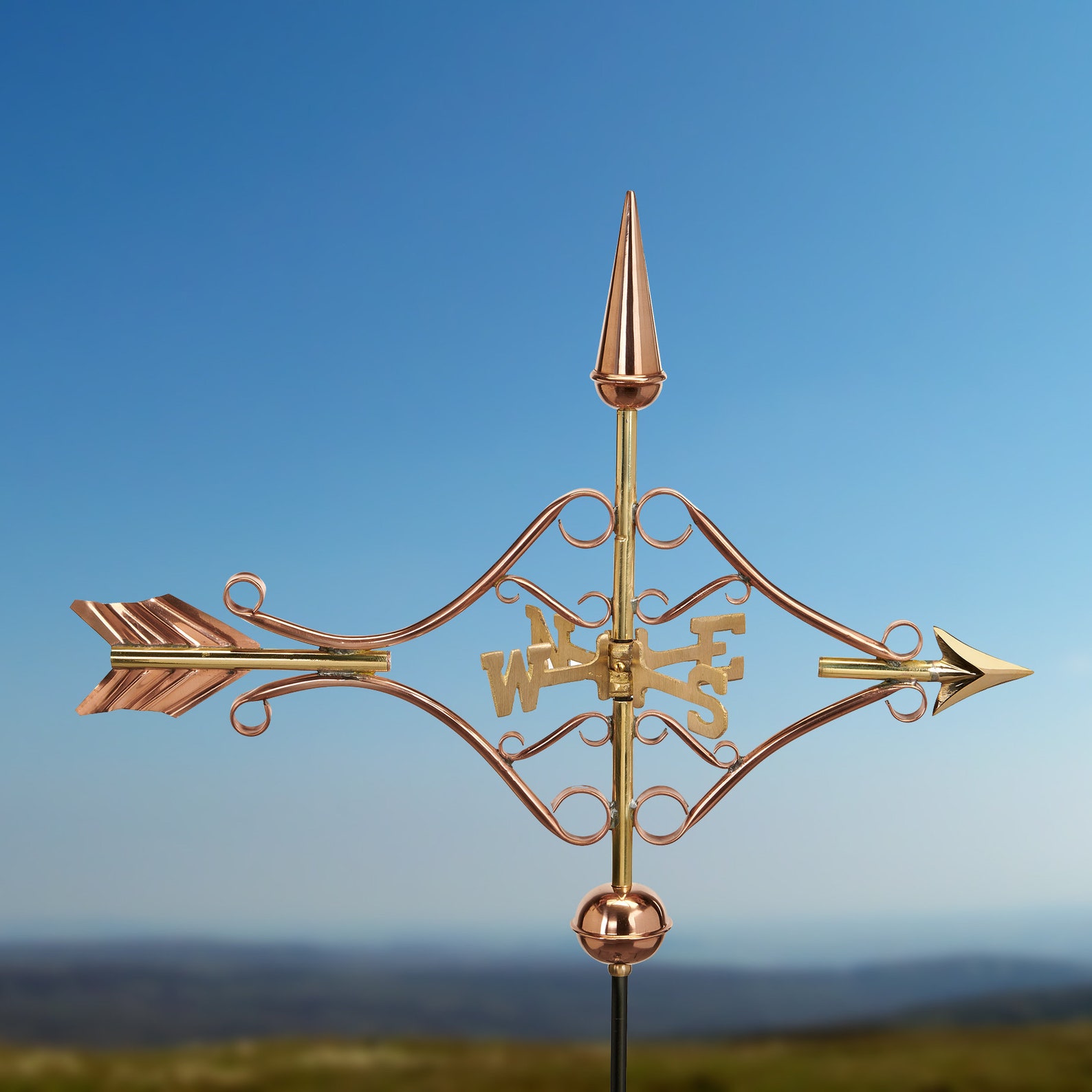 Victorian Arrow Weathervane Pure Copper With a Roof Mount or - Etsy