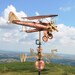 Biplane Weathervane With Roof Mount Pure Copper - Etsy