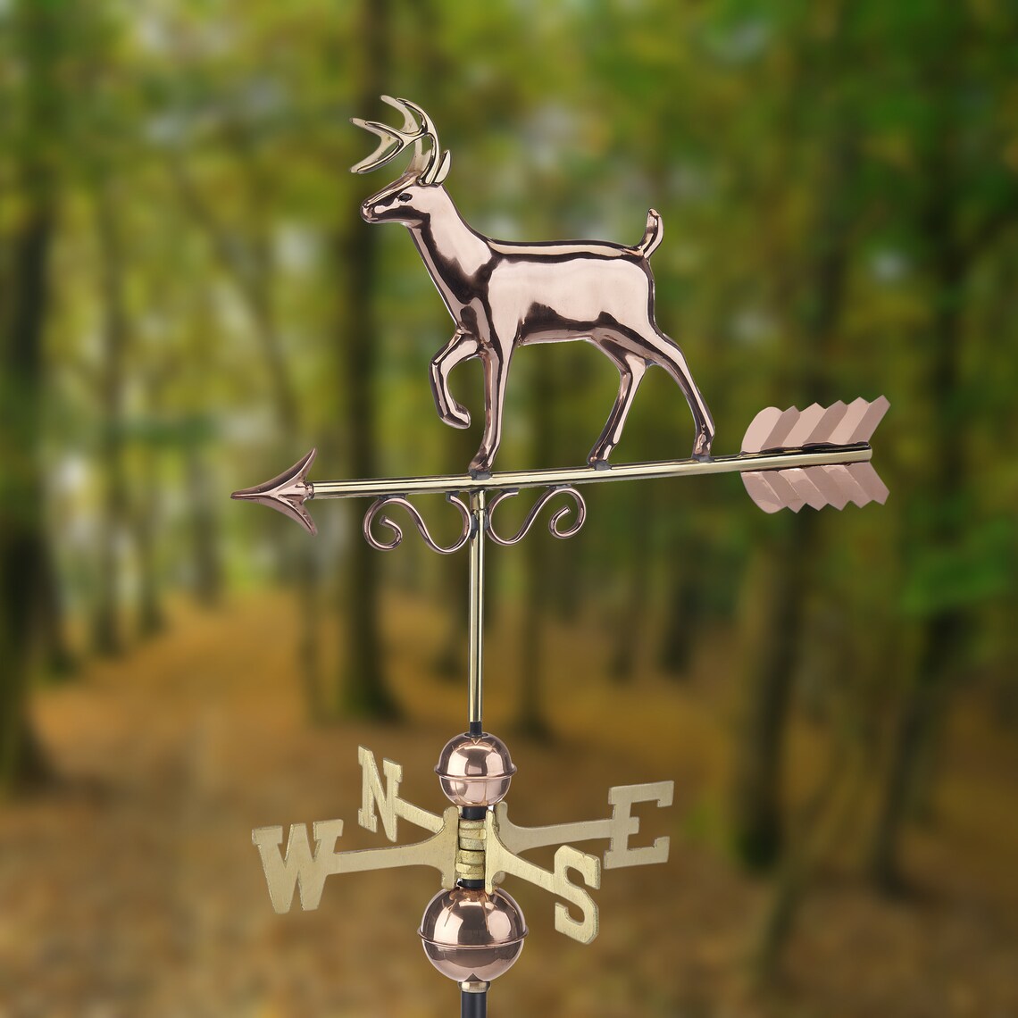 Proud Buck Weathervane With Roof Mount Pure Copper - Etsy